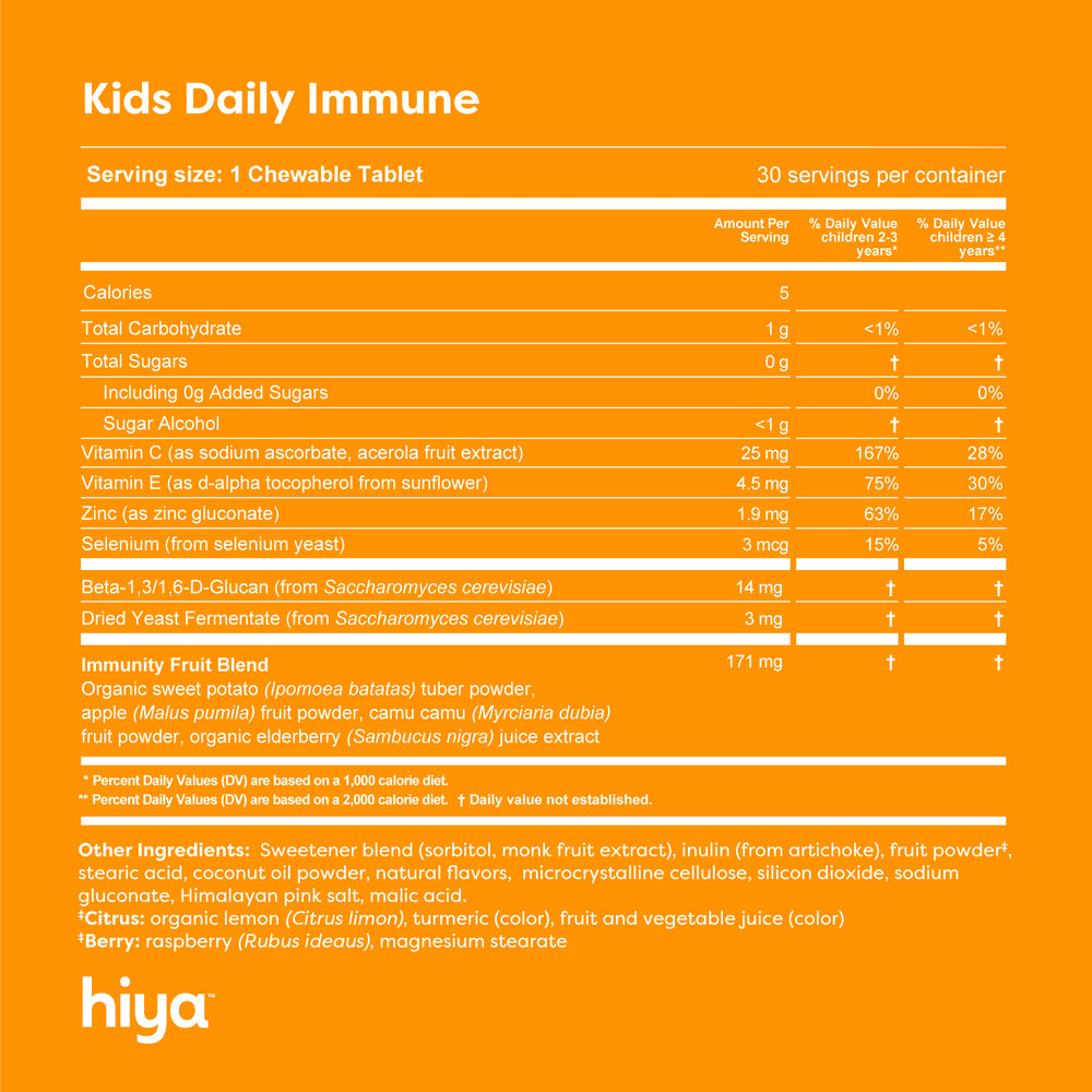 Kids Immune Support - Hiya Health | Essential Super Nutrients for Kids