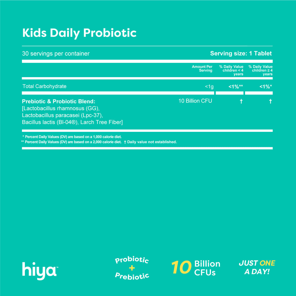 Kids Probiotic - Chewable, No Sugar, Super Tasty | Hiya Health – Hiya ...