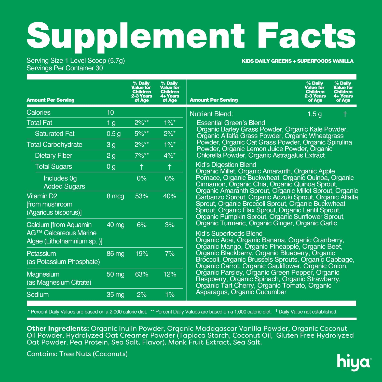 Kids Daily Greens + Superfoods I Hiya Health – Hiya Health | Essential ...