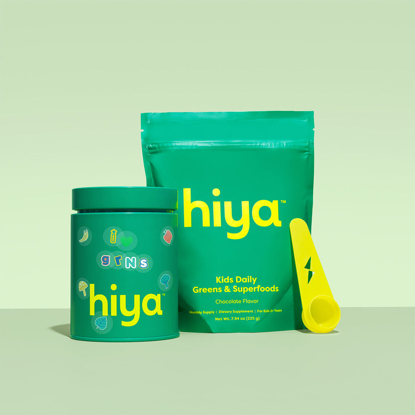 Kids Natural Super Greens Powder With Superfoods I Hiya